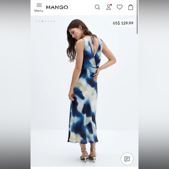 Mango | Dresses | Mango Gradient Satin Dress | Poshmark